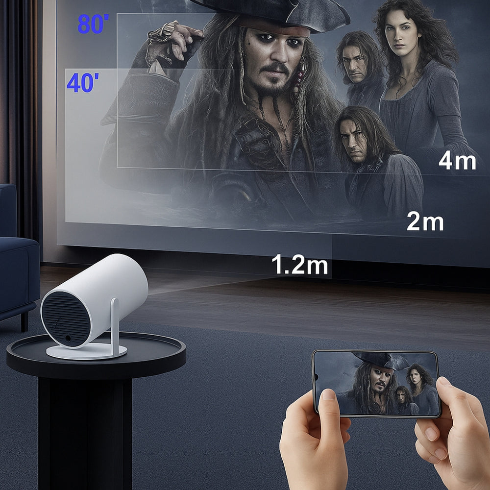 The Spotlight Projector - HD, SMART, Bright & Vibrant Quality Projector